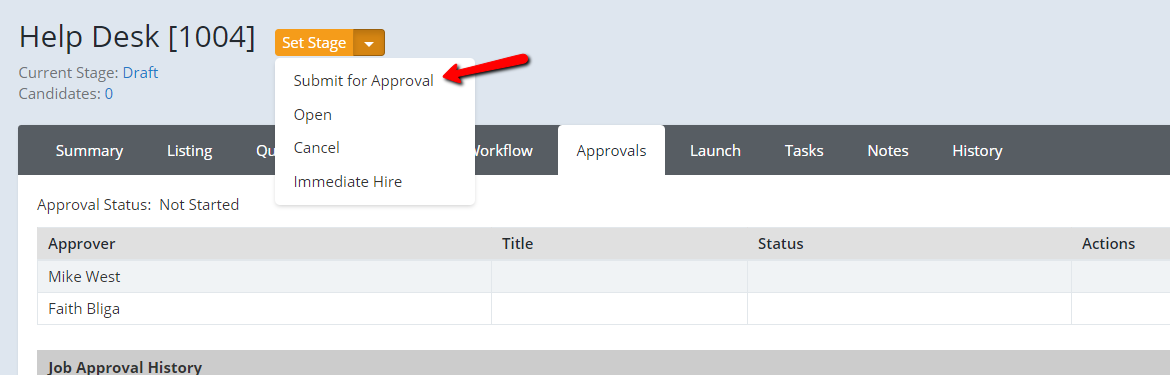 Job Requisition Approval