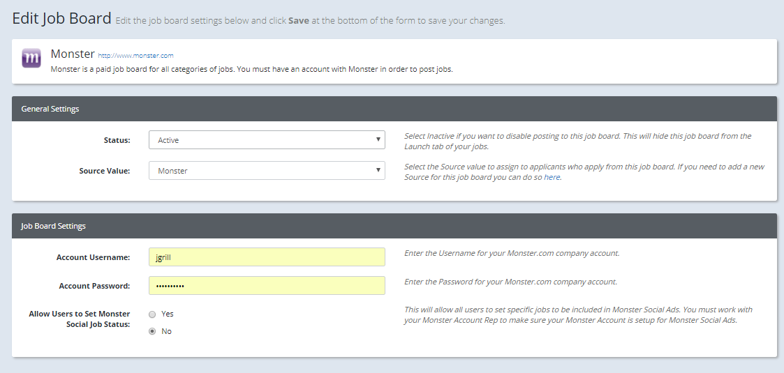Posting Your Jobs to Monster