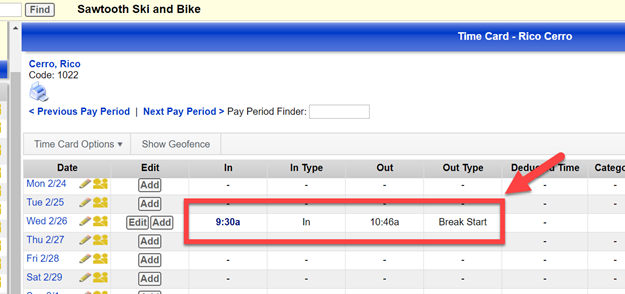 TimeWorksPlus Usasge Glossary