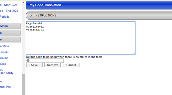 TimeWorksPlus Setup Glossary