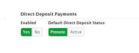 Direct Deposit and Payment Setup