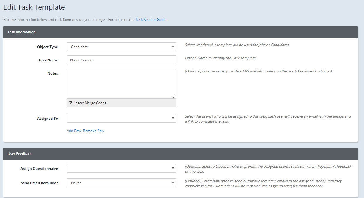 Library - Tasks Templates
