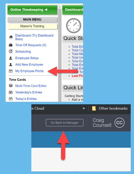 Unified Login - Linking Employee and Manager Logins