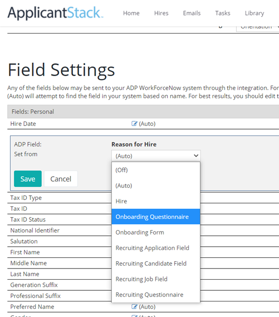 Setting Up the ADP Payroll Integration with ApplicantStack Onboard