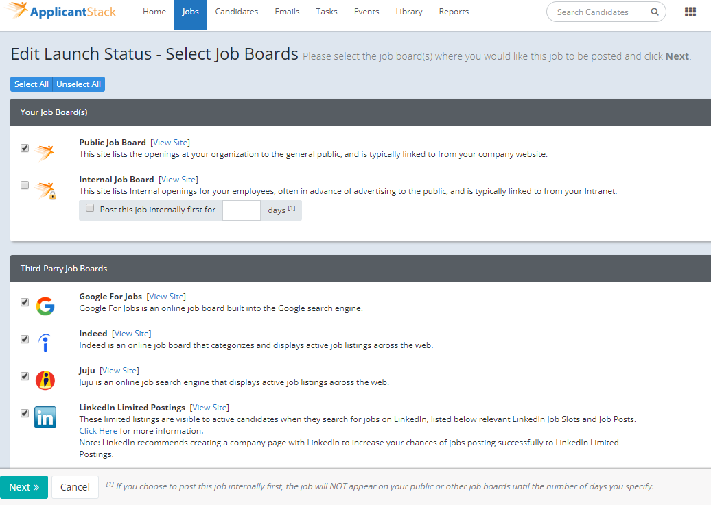Using the Edit Launch Status Button