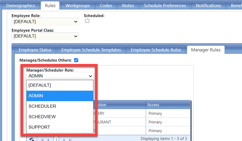 Set Up Managers in TimeSimplicity