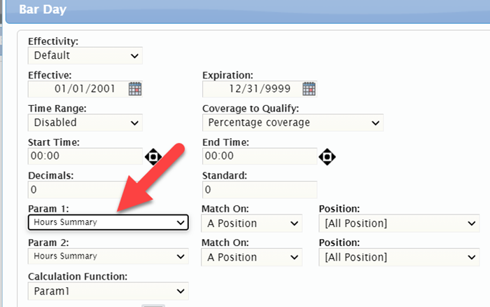 Basic Calculation Bars in TimeSimplicity