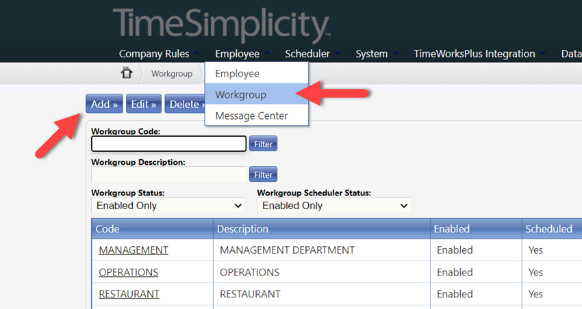 Create and Configure Workgroups