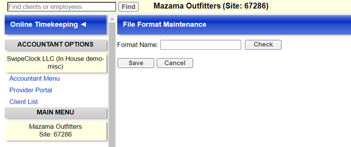 File Format Maintenance - TWP