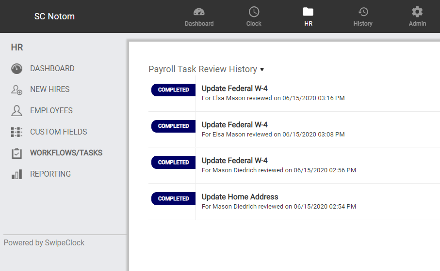 Approve Employee Self-Service Updates