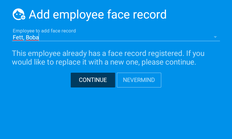 Register a Face on Vision