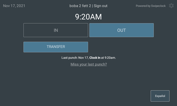Swipeclock Touch - Clock In and Out Instructions