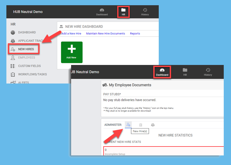 Add HR and Onboarding Administrators