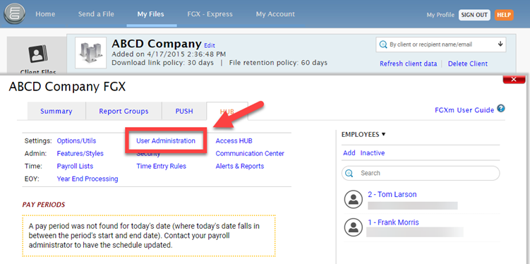 HUB Multi-Client Administrator Setup