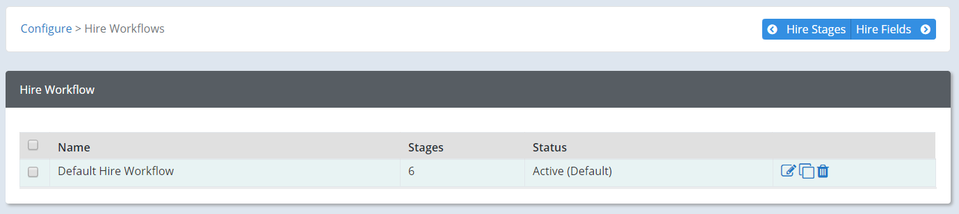 Configure Hire Workflow in ApplicantStack