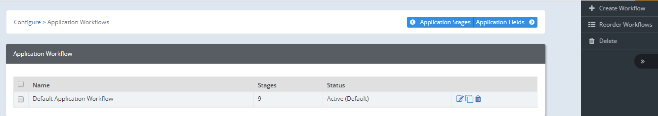 Configure the Application Workflow