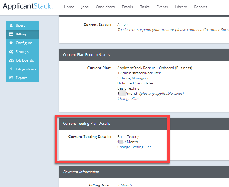 Activate Texting for ApplicantStack