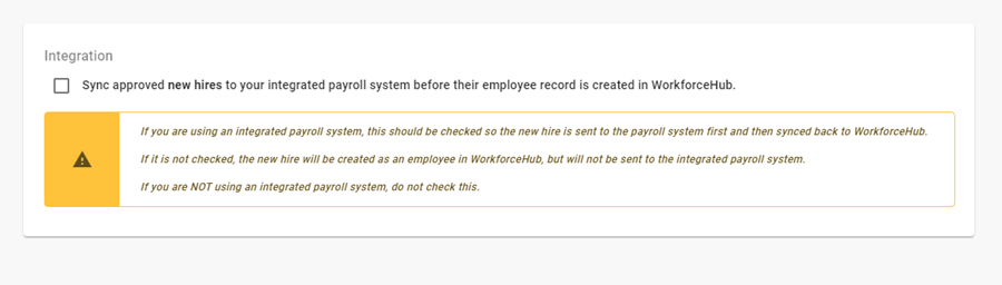 Provider Defaults in WorkforceHub