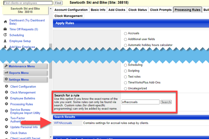 Accruals Manager (TimeWorksPlus)