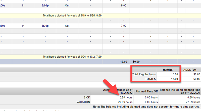 Accruals Manager (TimeWorksPlus)