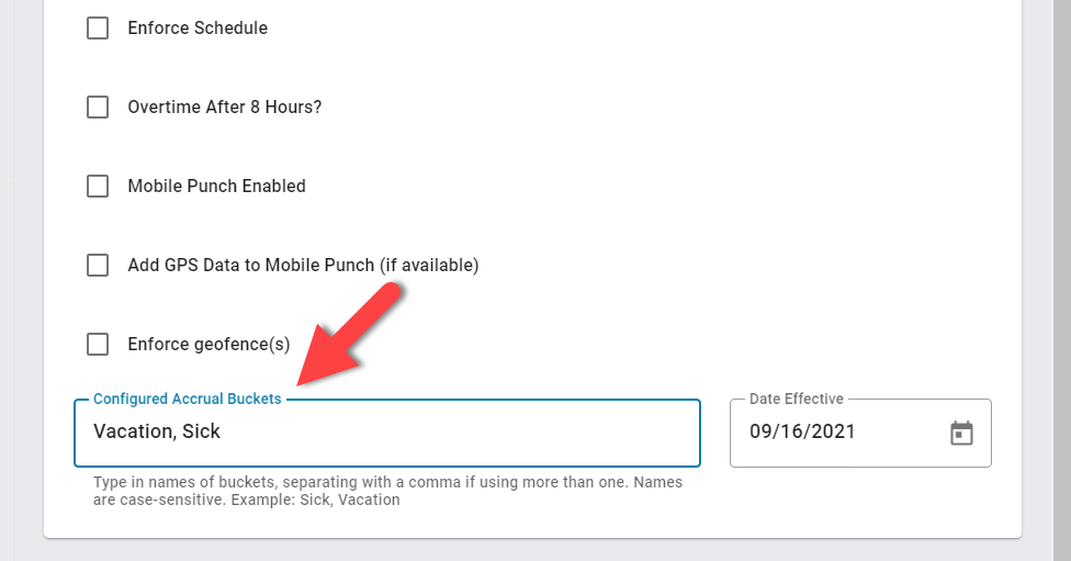 Basic Time Off Setup