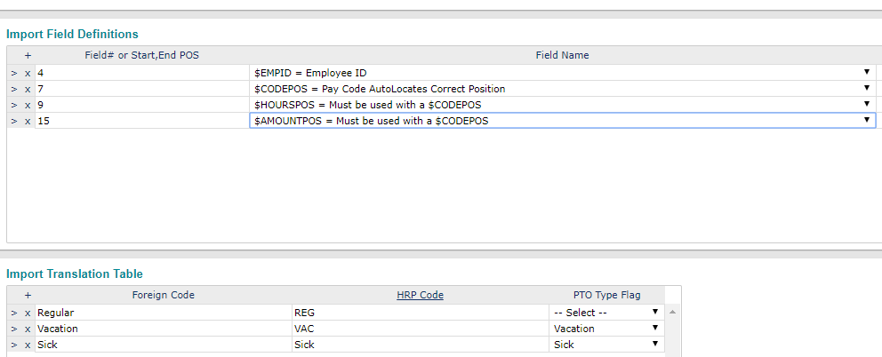 PrismHR Pay Import Definition