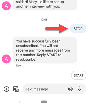 Texting Candidates and New Hires