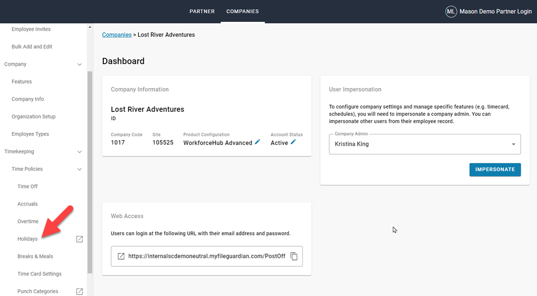 WorkforceHub Conversion: Holidays