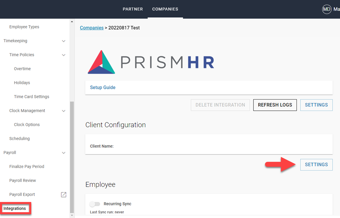 PrismHR - WorkforceHub Company Setup